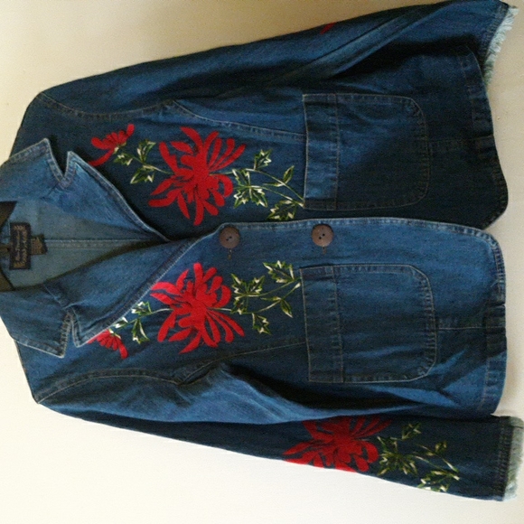 new directions | Jackets & Coats | New Direction Embroidered Denim ...